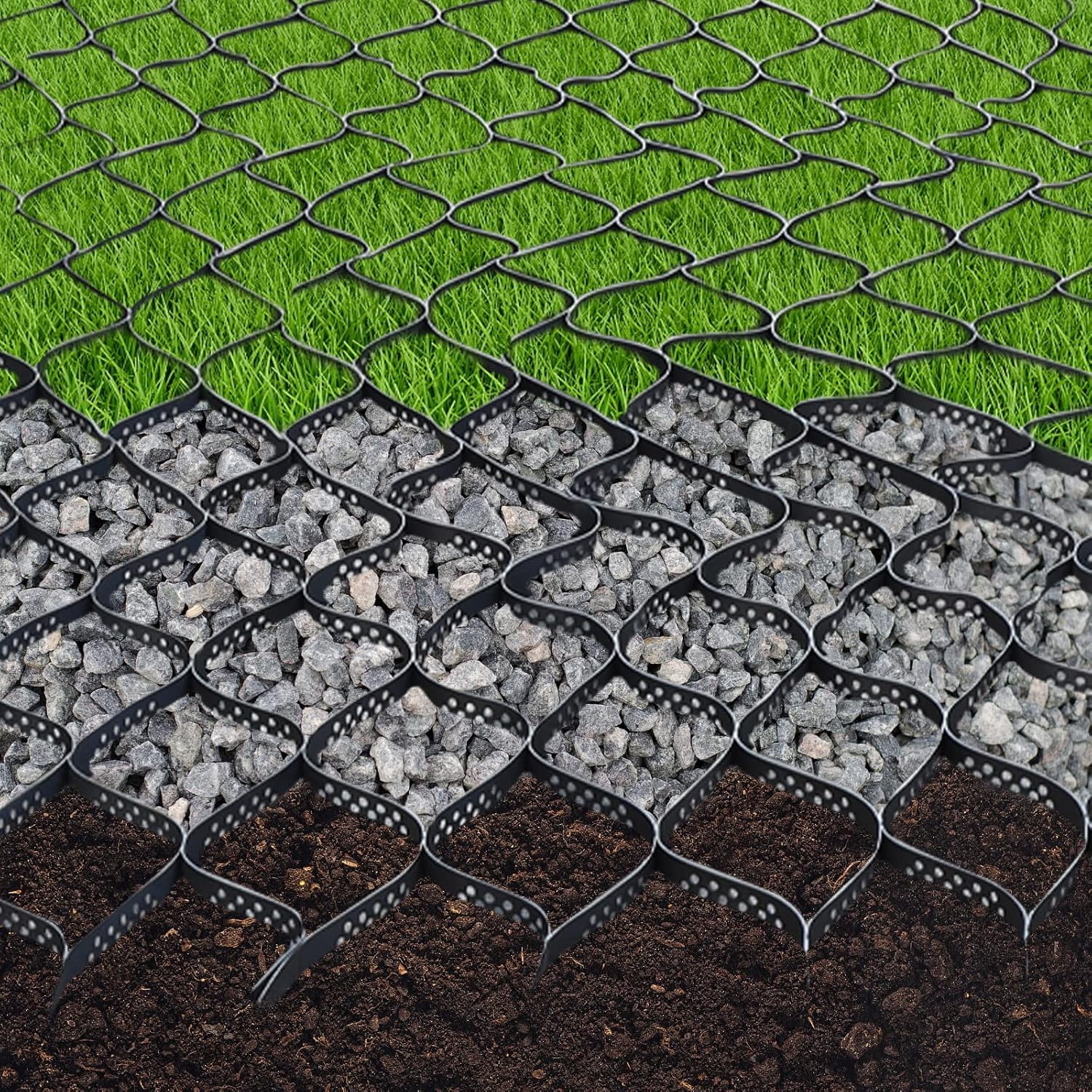 2" Thick Grid Ground Grid 9x17 ft Cell Grid 160 sq ft Ground ...