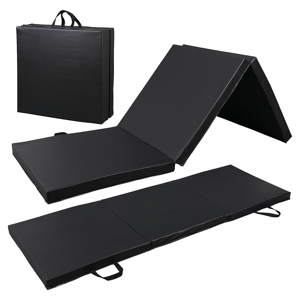 2" Thick Tri-fold Gym Exercise Mat, Versatile Gymnastics Mat with ...