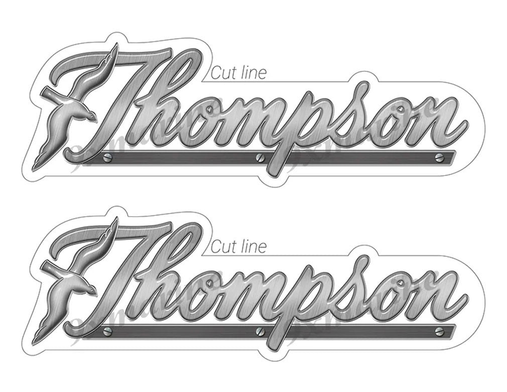 2 Thompson Boat Stickers "3D Vinyl Replica" of original - Walmart.com