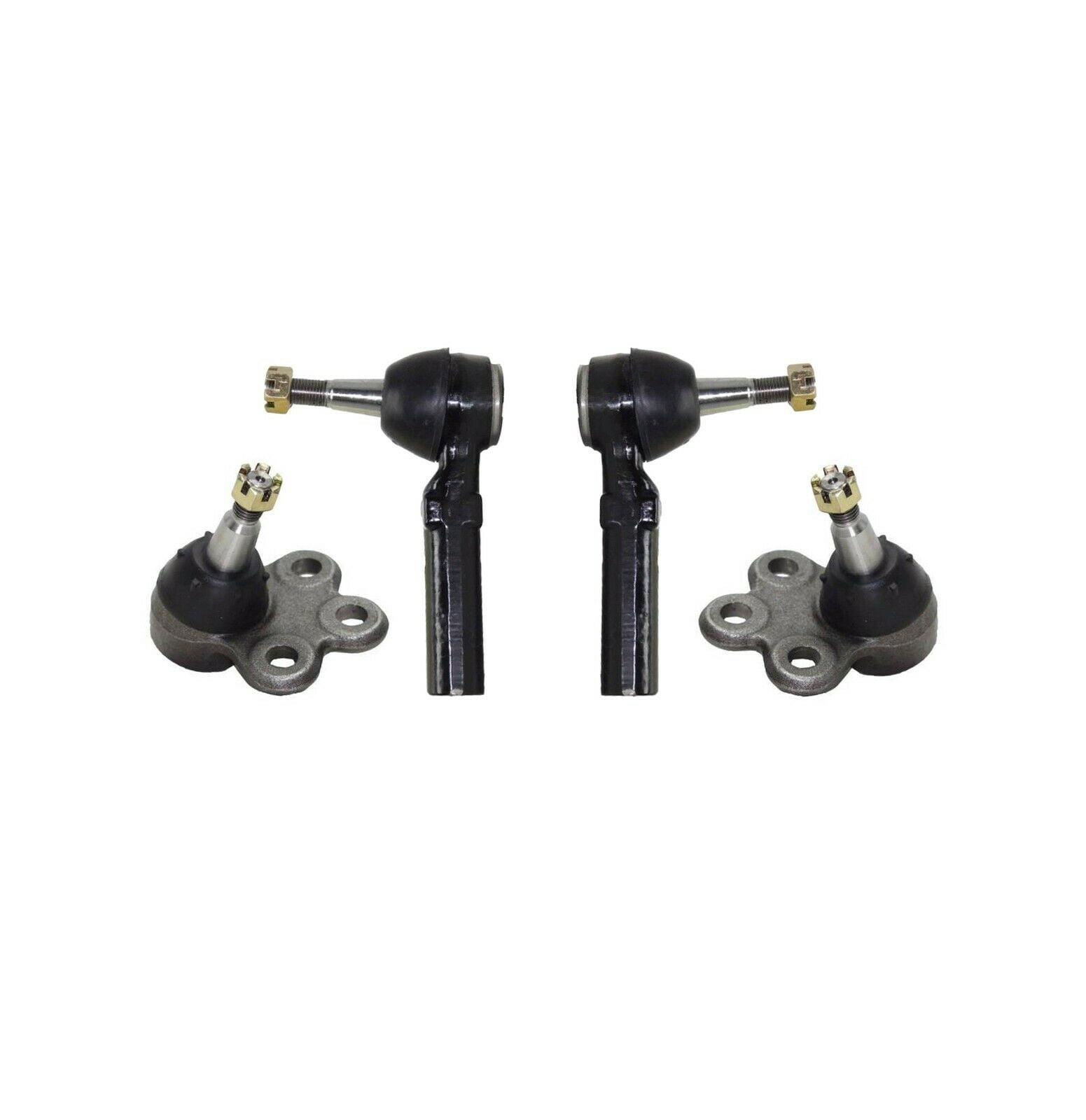 2 Tie Rod Ends Outer + 2 Lower Ball Joints Front Suspension Kit Fits ...