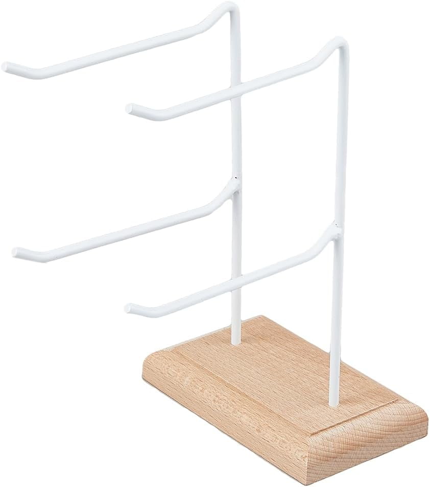 2-Tier 2-Row Iron Earrings Display Stand L-Hook Bracelet Organizer ...