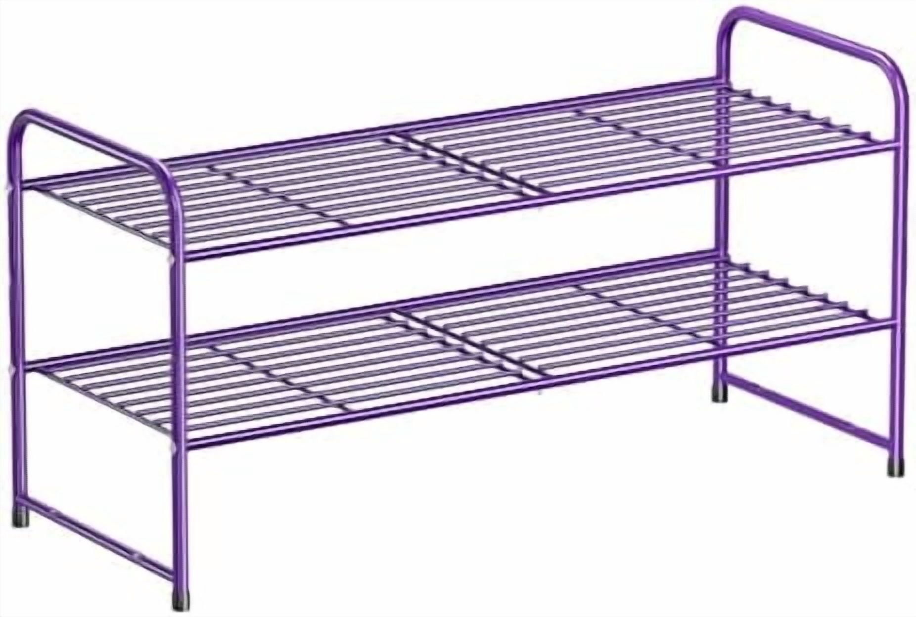 2-Tier 33" Wide Shoe Rack, Closet Metal Shoe Rack Organizer Heavy Duty ...