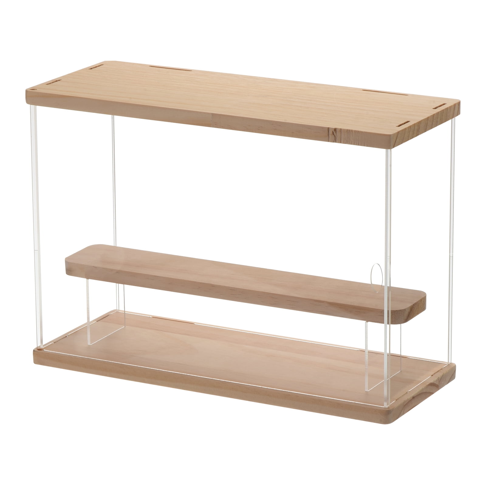 2 Tier Acrylic Display Case Stand Dustproof Showcase Display Box for ...