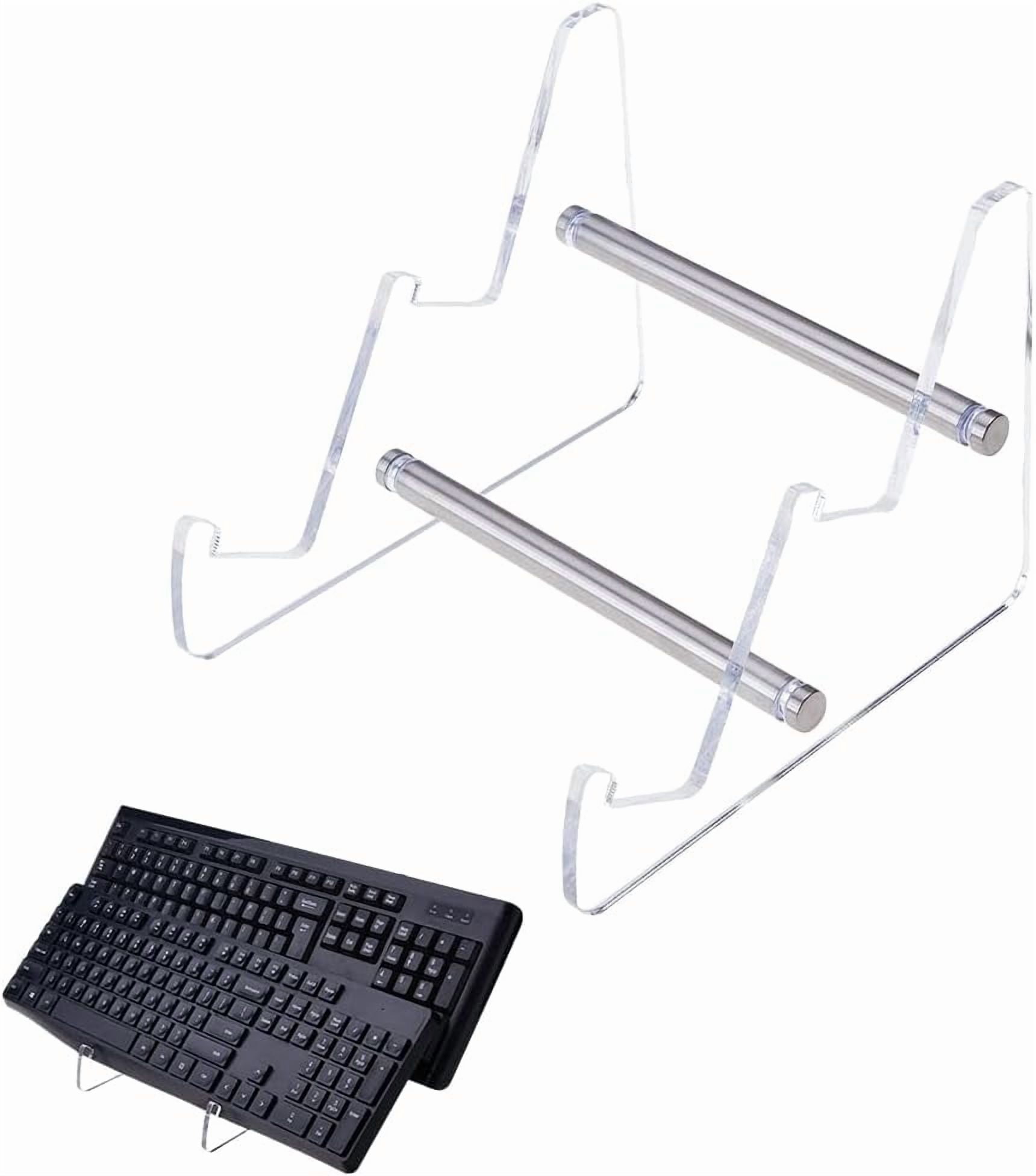 2-Tier Acrylic Keyboard Display Stands Clear Mechanical Keyboard Holder ...