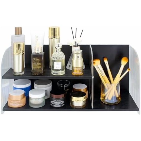 2-Tier Acrylic Makeup Organizer & Skincare Storage Cabinet Countertop ...