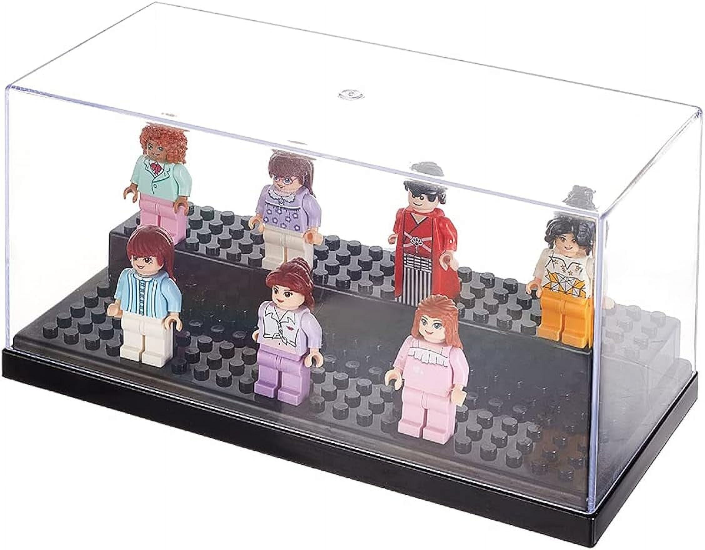 2-Tier Acrylic Minifigure Display Cases 7.9x3.9x3.7 Inch Display Case ...