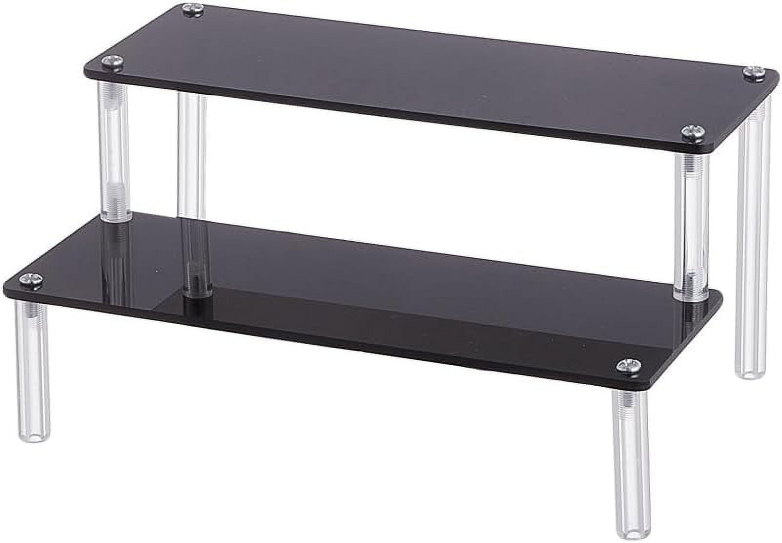 2-Tier Acrylic Organizer Display Riser Rack Minifigure Display Holder ...