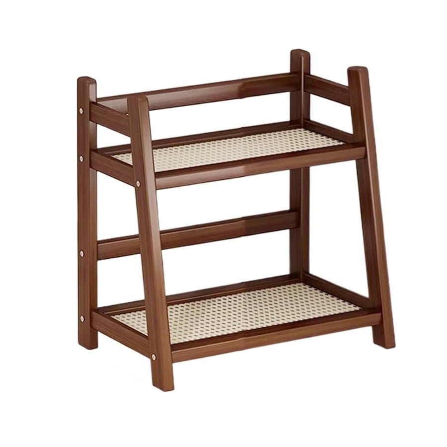 2-Tier Bamboo Mug Holder & Condiment Organizer - Countertop Coffee ...