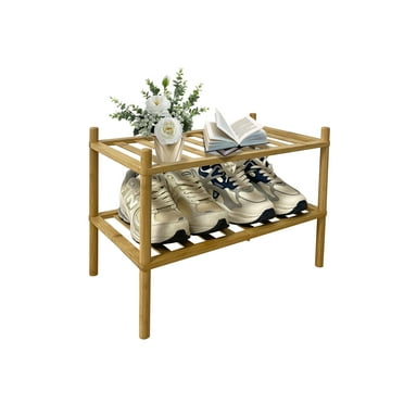 Oceanstar SR1309 Oceanstar 2 Tier Bamboo Shoe Rack - Walmart.com