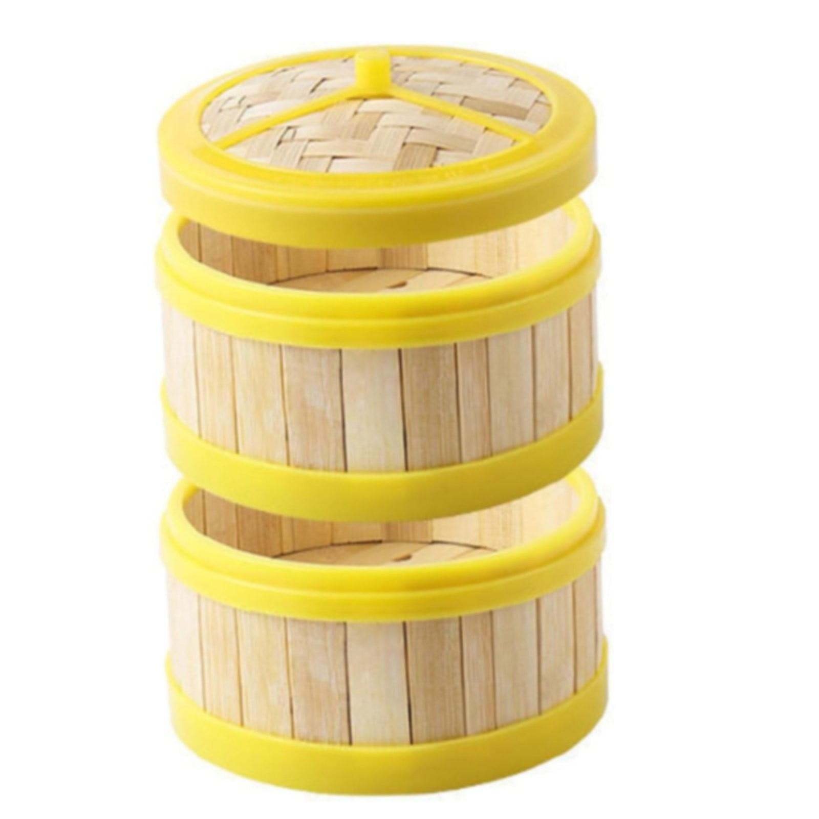2-Tier Bamboo Steamer Basket with Lid| Dumpling steamer| Easy to clean ...