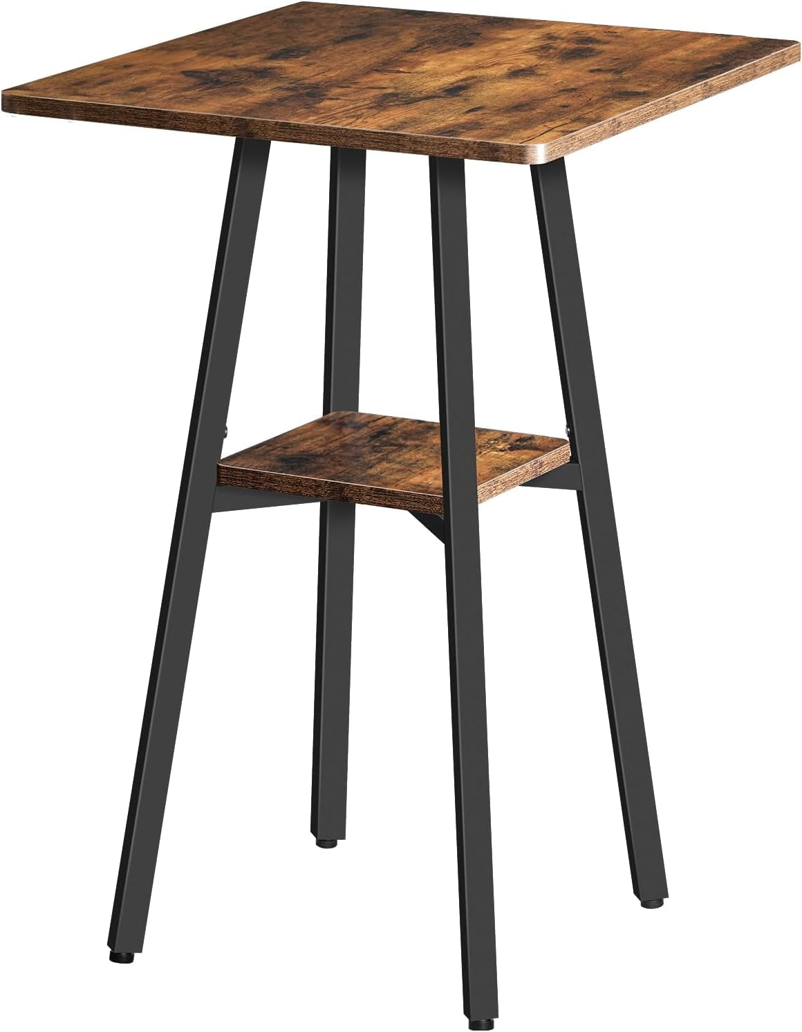 2-Tier Bar Table, High Top Pub Table, Counter Height Table with Storage ...