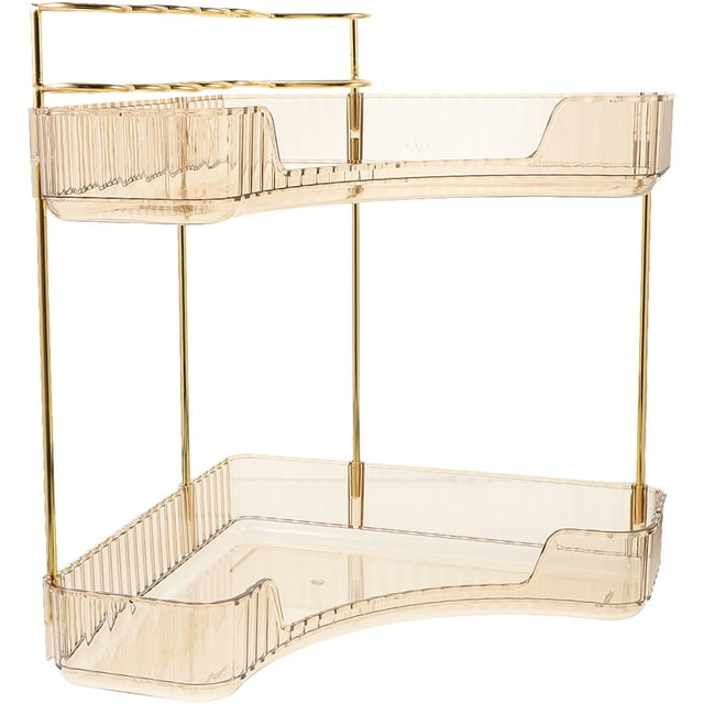 2 Tier Bathroom Counter Organizer Shower Corner Shelf Desktop Cosmetics
