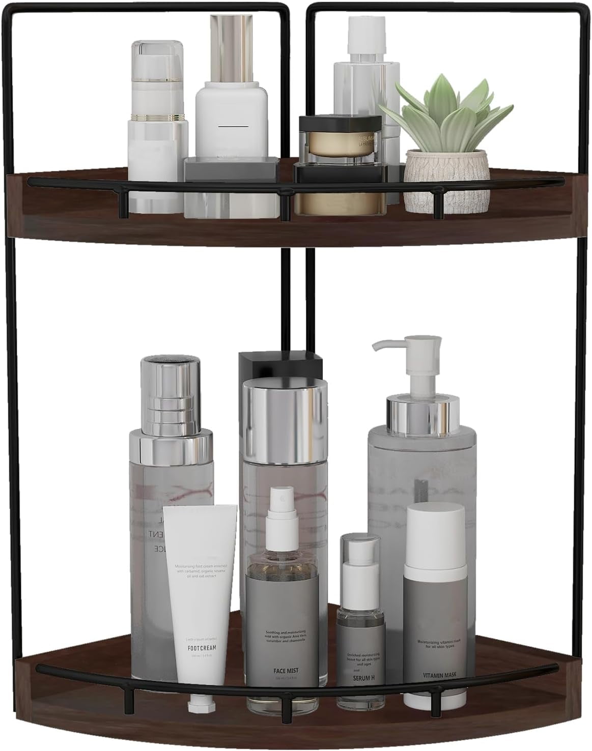 2-Tier Bathroom Counter Organizer,Vanity Counter Corner Shelf, Skincare ...