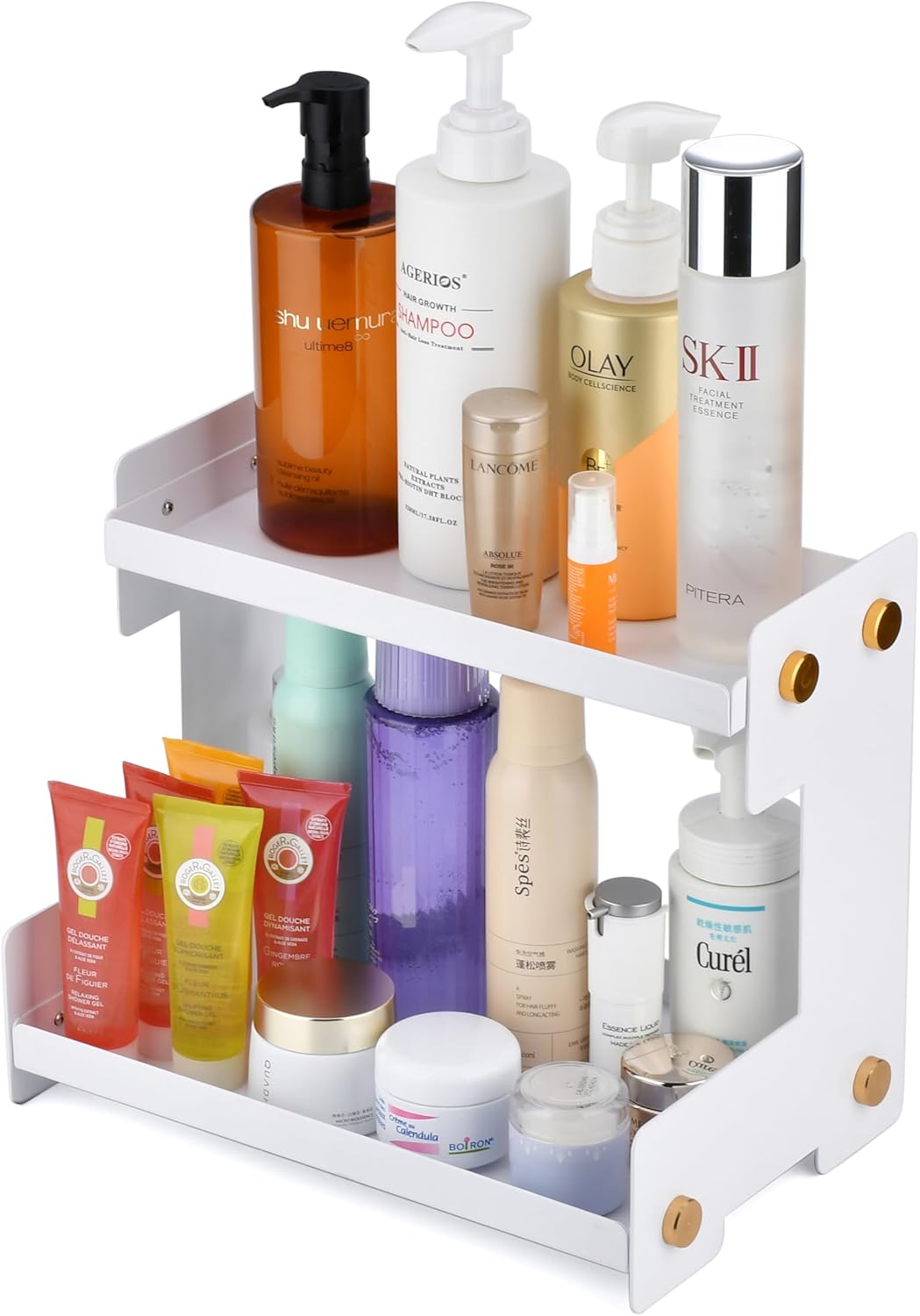 2 Tier Bathroom Countertop Organizer, SUS 304 Stainless Steel Storage ...