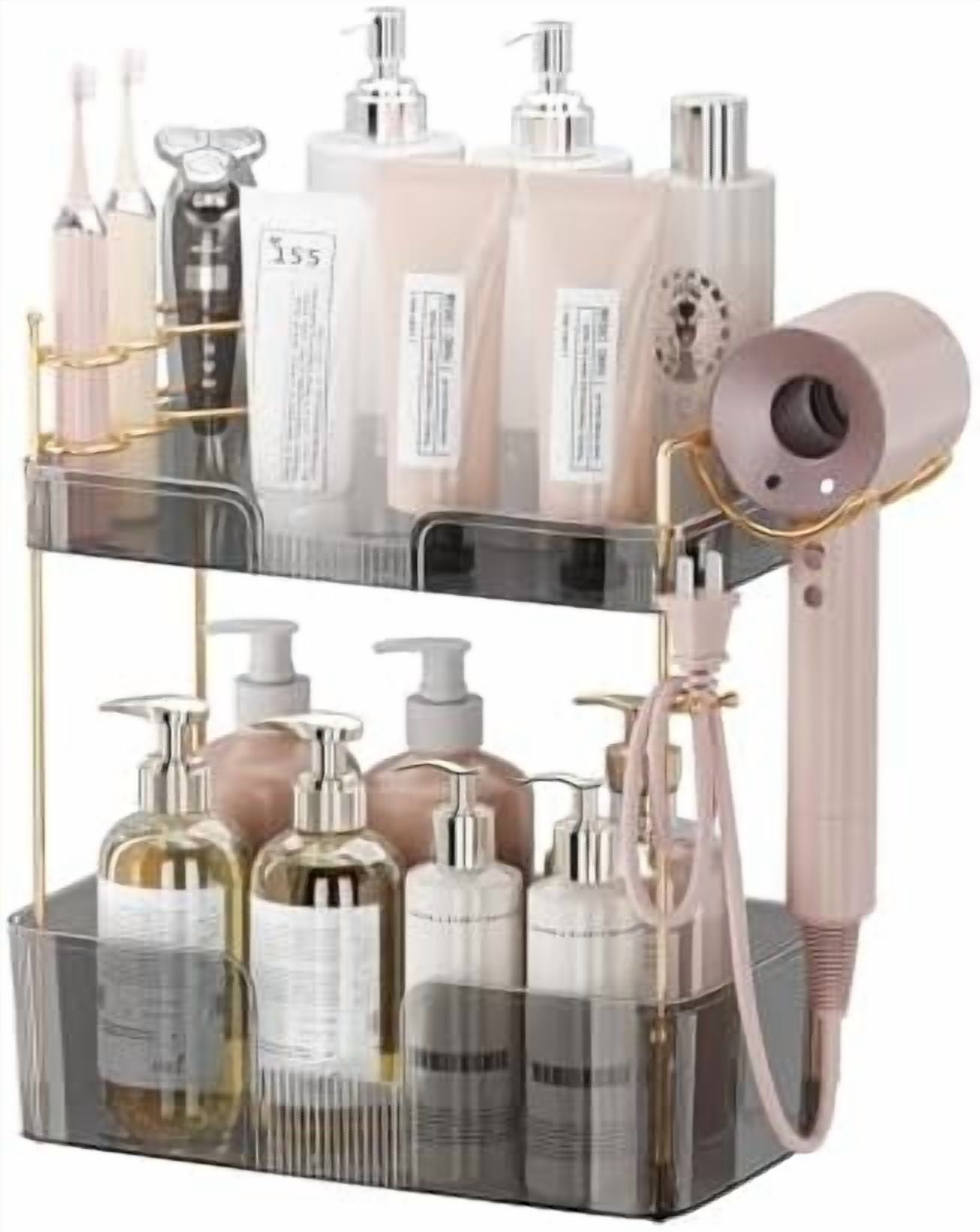 2 Tier Bathroom Organizer Countertop Makeup Perfume Tray Skincare ...