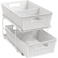 2 Tier Bathroom Organizer Tray Pull-Out Sliding Drawer Under Sink ...
