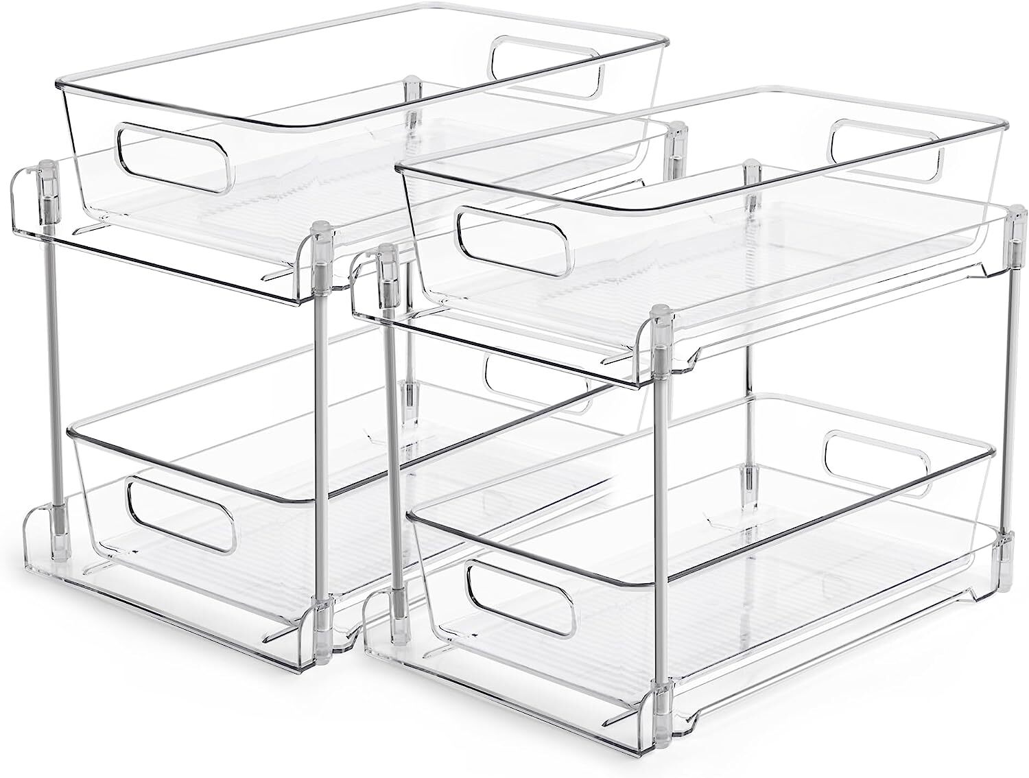 The Home Edit Small Clear Storage Bin Insert, Cabinet Organizer, 4.68 ...