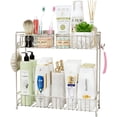2-Tier Bathroom Storage Organizer Rack, Stainless Steel Shower Caddy ...