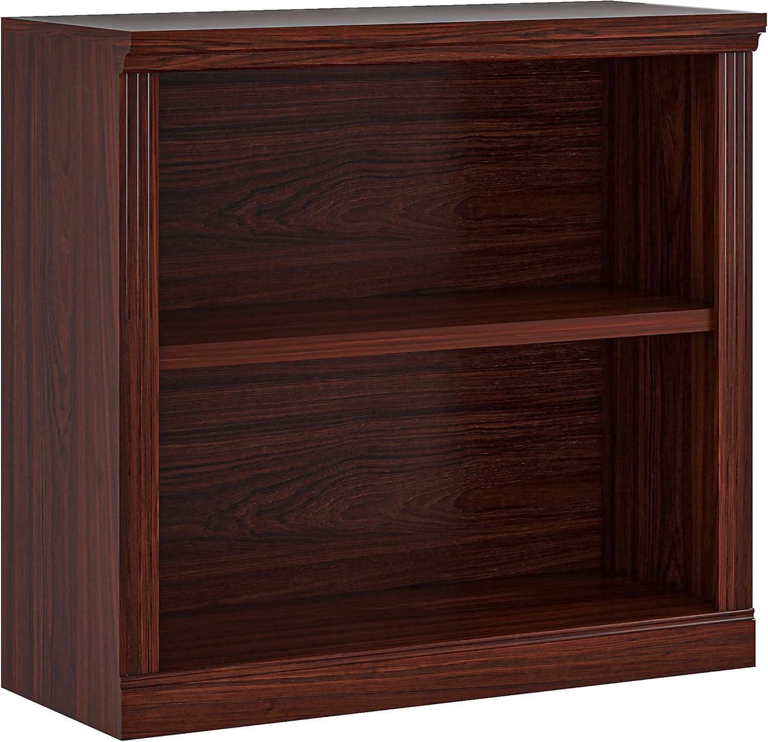 2-Tier Bookcase, Wooden Storage Shelves Rustic Floor Standing Bookshelf ...