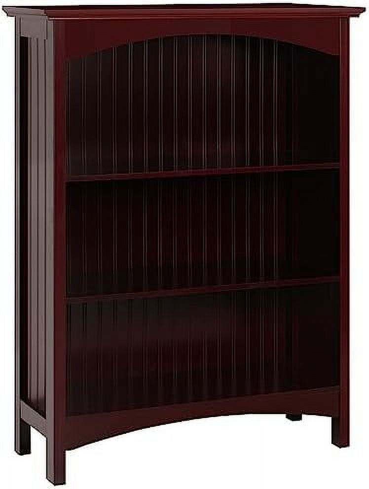 2 Tier Bookcase with 2 Arched Supports 29 Inches Cherry - Walmart.com