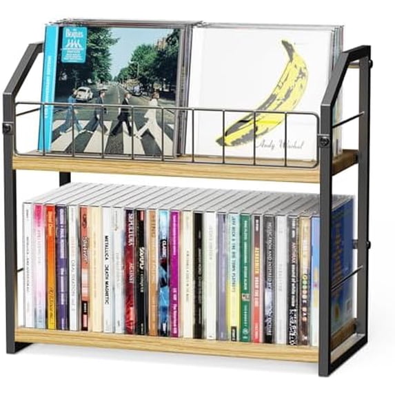 2-Tier CD Holder, CD Storage Shelf for Display, CD Organizer with ...