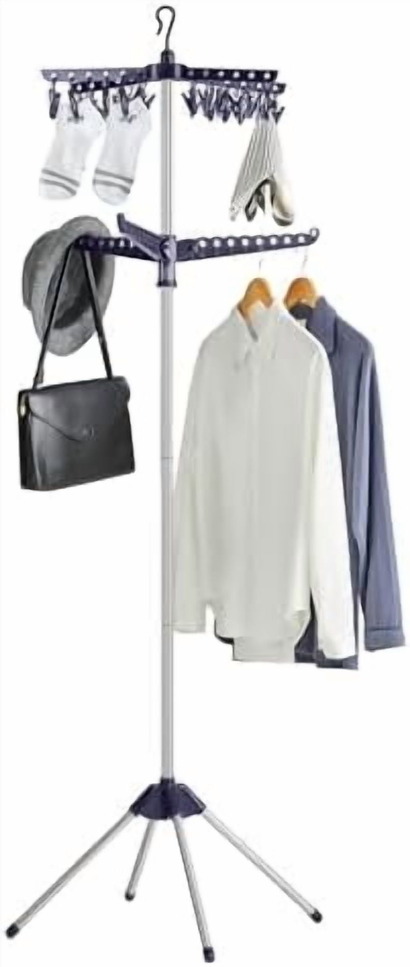 2-Tier Clothes Drying Rack, 72-Inch Folding Laundry Drying Rack with 3 ...