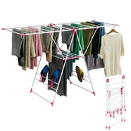 JAUREE 95 Inches Clothes Drying Rack, Stainless Steel Garment Rack ...