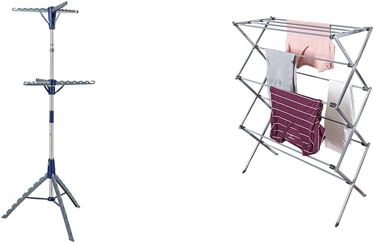 2-Tier Collapsible Tripod Clothes Drying Rack DRY-09220 Chrome ...