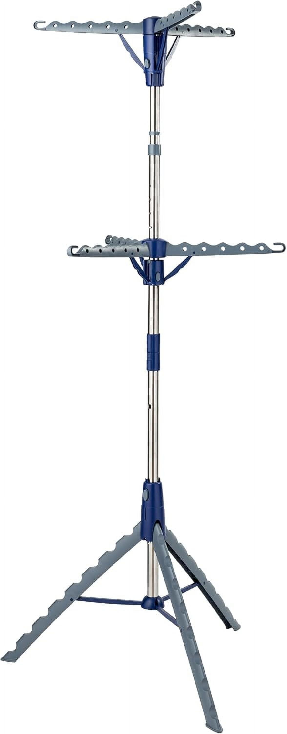 2-Tier Collapsible Tripod Drying Rack – Space-Saving Foldable Clothes ...