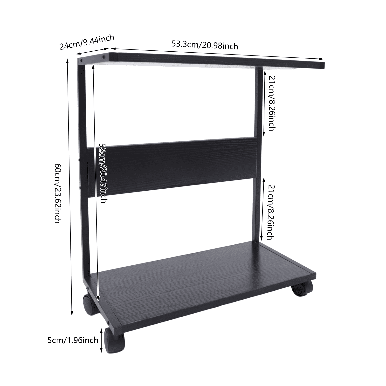 2-Tier Computer Tower Stand, Under Desk CPU Stand PC Stand W/ Rolling ...