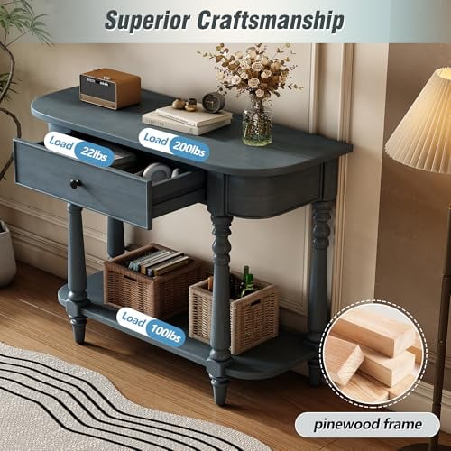 2 Tier Console Table with Storage Accent Console Tables for Entryway ...