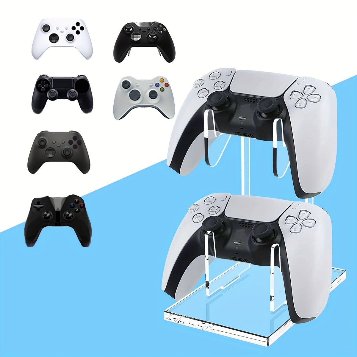 2 Tier Controller Holder and Headset Stand for PS4 PS5 XBOX ONE SWITCH ...