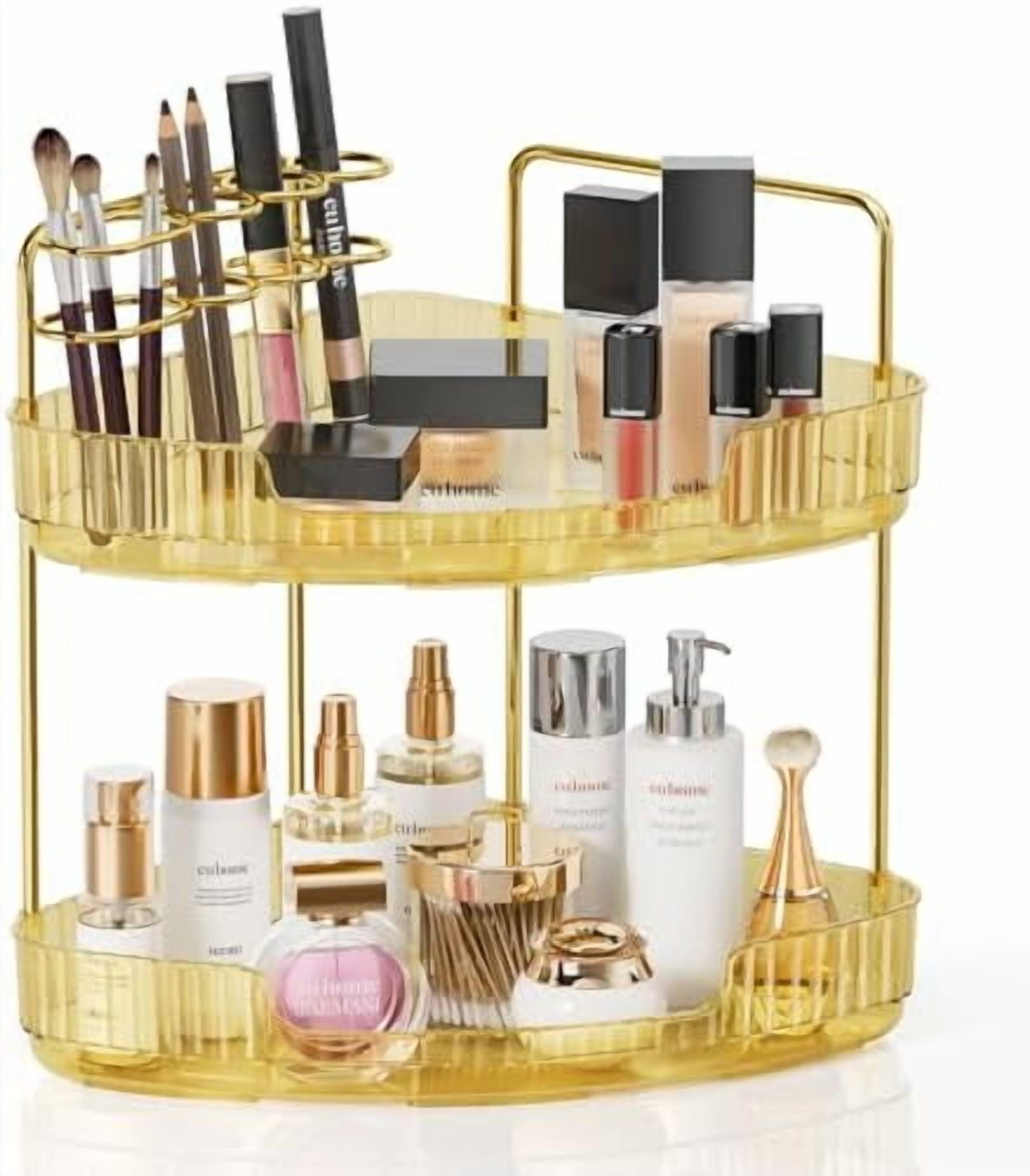 2-Tier Corner Bathroom Counter Organizer Makeup Cosmetic Storage, Tool ...
