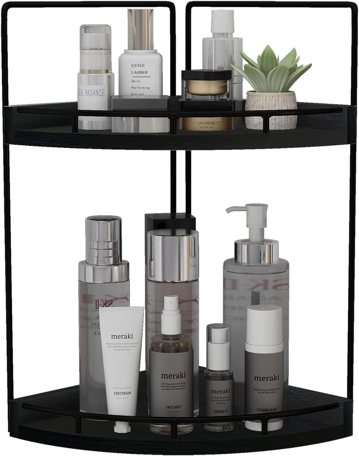 2-Tier Corner Bathroom Counter Organizer,Vanity Organizer,Counter ...