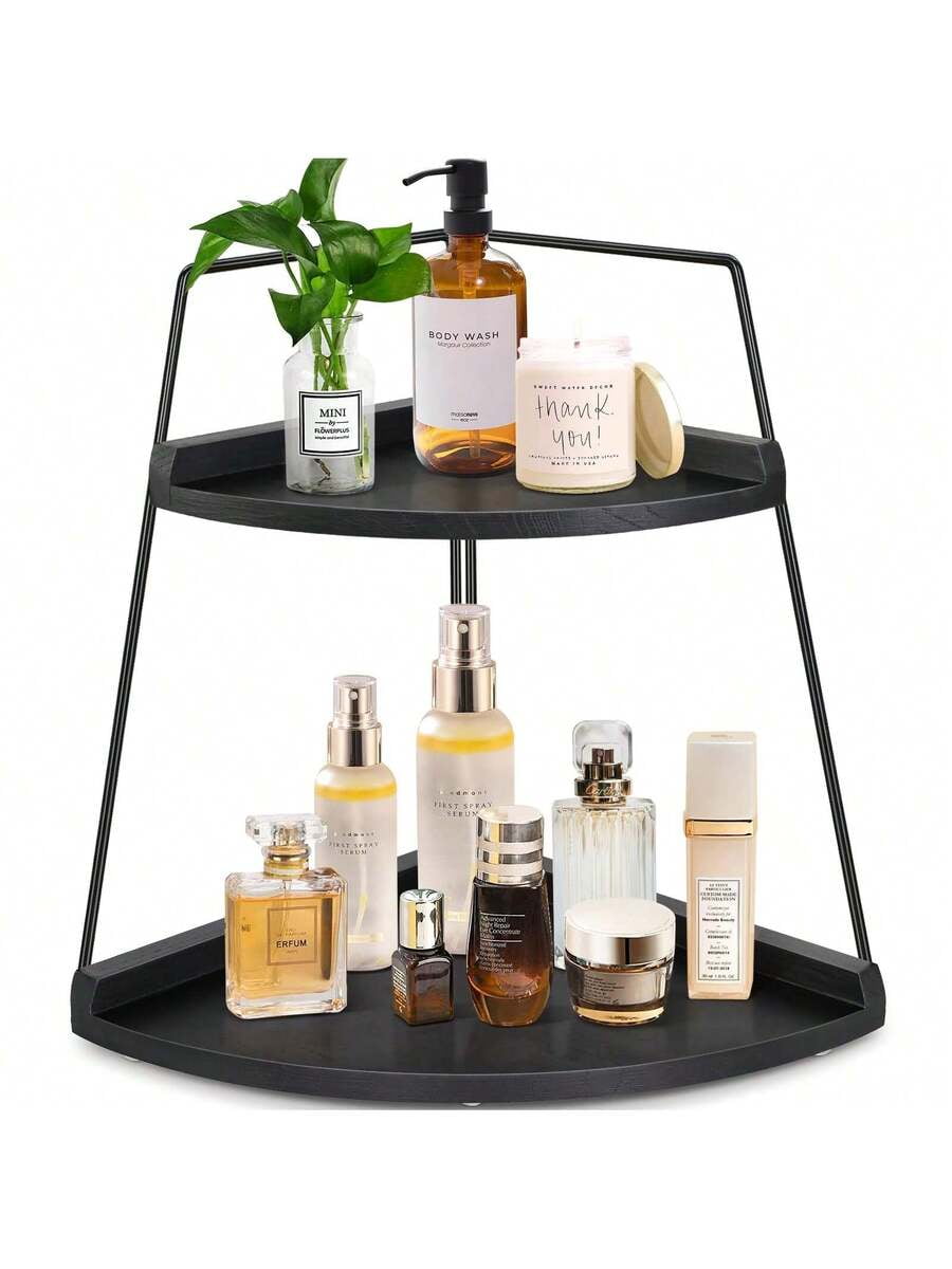 2 Tier Corner Storage Shelf Counter Standing Rack, Bathroom Counter ...