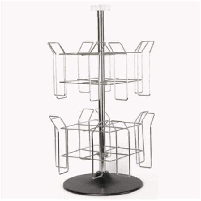 2 Tier Countertop Magazine Spinner, Chrome & Black - Walmart.com