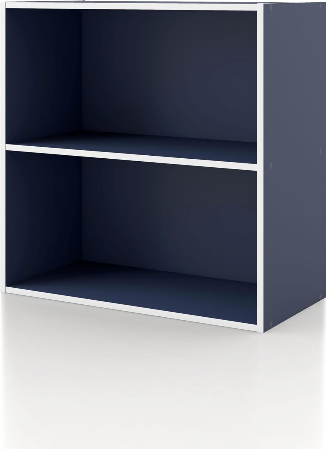 2-Tier Cube Storage Organizer Shelves, Stackable Wood Bookcase Fits ...