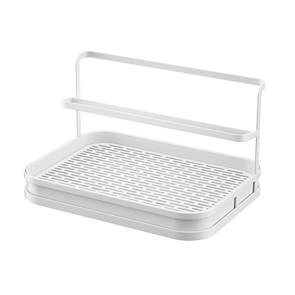 2-Tier Cup and Mug Drying Rack, Slanted Hanging Tray with Removable ...