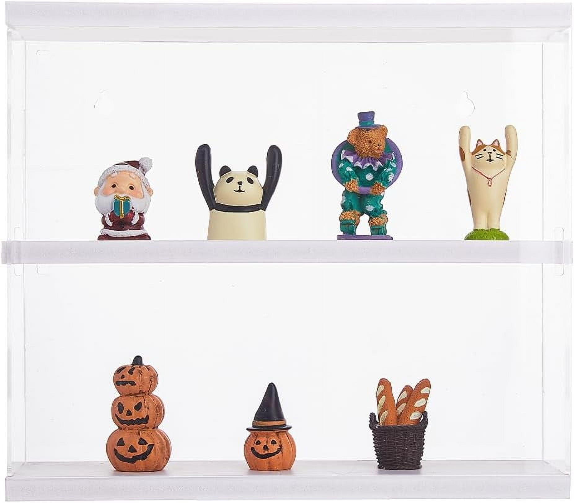 2-Tier Desktop Organizer for Collectibles Acrylic Storage Box for ...