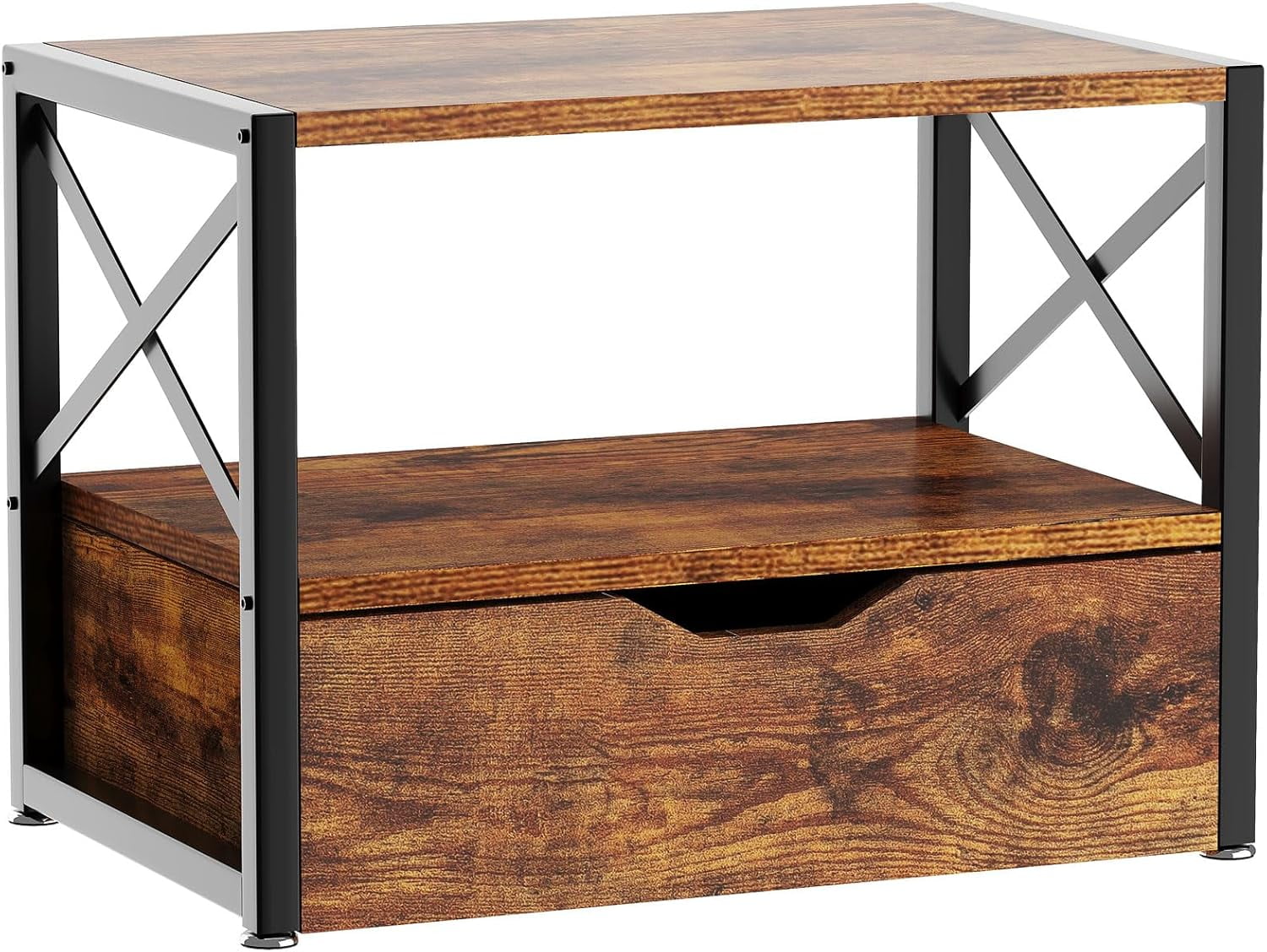 2 Tier Desktop Printer Stand,Multi-Purpose Desk Organizer,Wooden ...