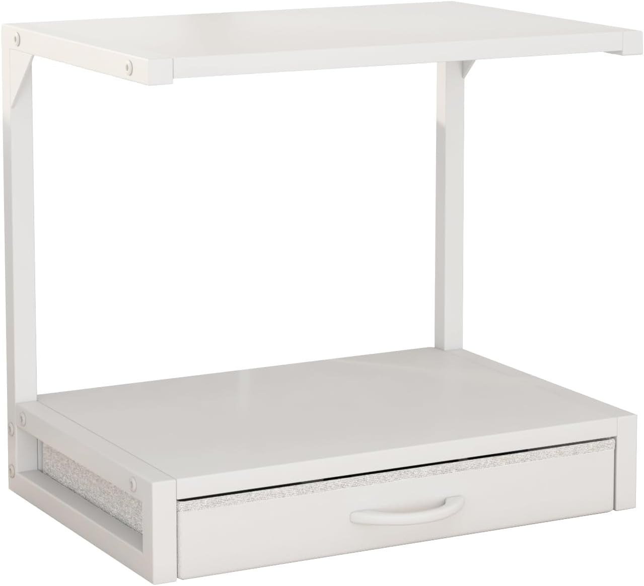 2-Tier Desktop Printer Stand and Storage Shelf, Home Office Desk with ...