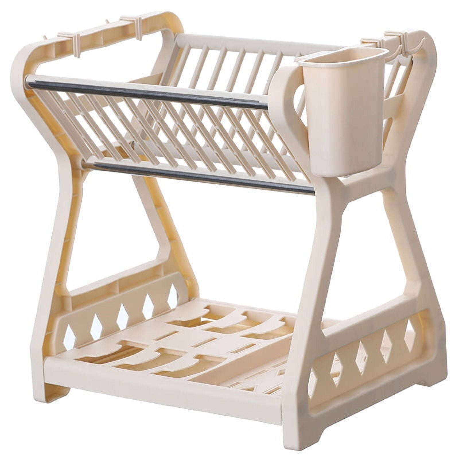 2 Tier Detachable Dish Racks Dish Drainers with Large Capacity Dish ...