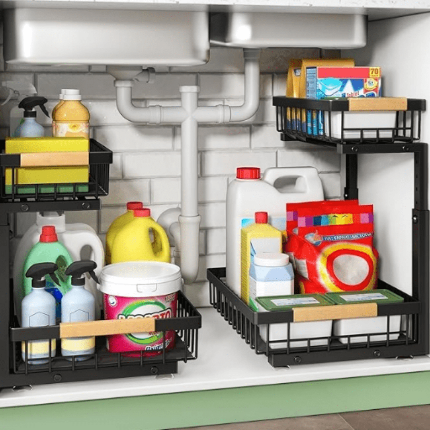 2-Tier Dish Drying Rack for Kitchen Counter,Space-Saving Dish Rack with ...