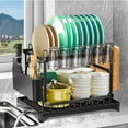 Walmart 2 Tier Stainless Steel Dish Rack with Utensil and Cutting Board ...