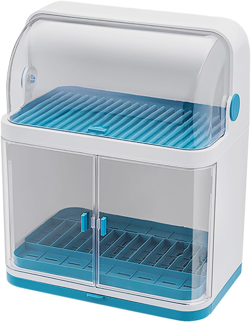 2 Tier Dish Racks with Lid Cover,Countertop Dish Rack with Lid, pp ...