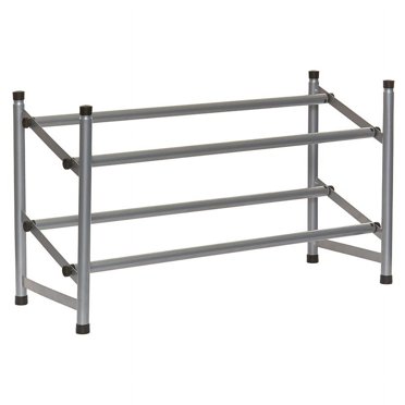 Fashionable Rolling Shoe Rack with Fabric Cubbies - Black - Walmart.com