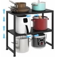 2-Tier Expandable Metal Storage Shelves,150LBS Heavy Duty Shelving ...