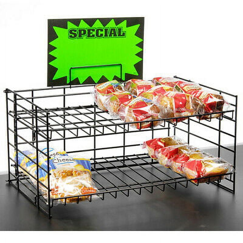 2 Tier Extra Wide Countertop Display 20"W x 12"D x 10"H - Walmart.com