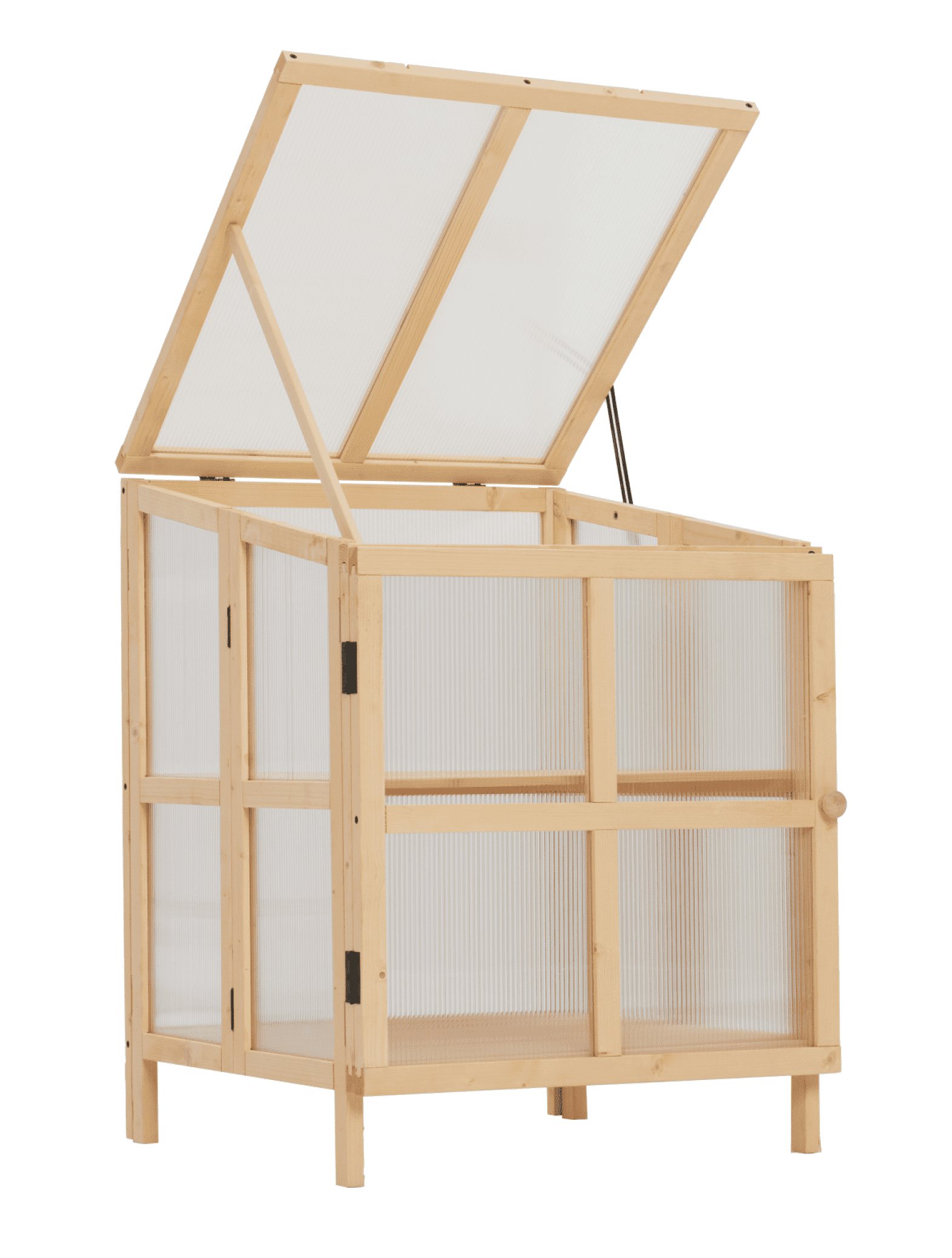 2 Tier Foldable Cold Frame Greenhouse, Portable Wooden Greenhouse ...