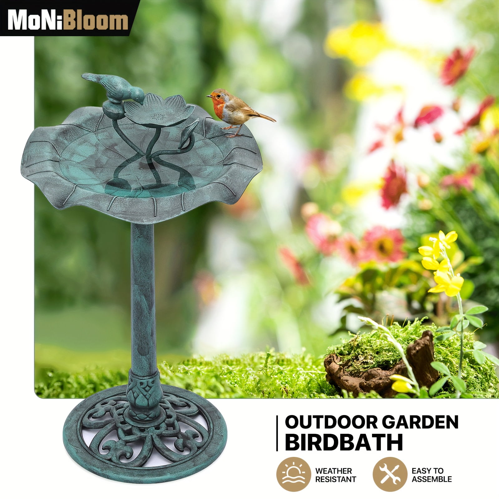 2-Tier Fountain - 27" Outdoor Water Feature with Barrel and Pump, 11L ...
